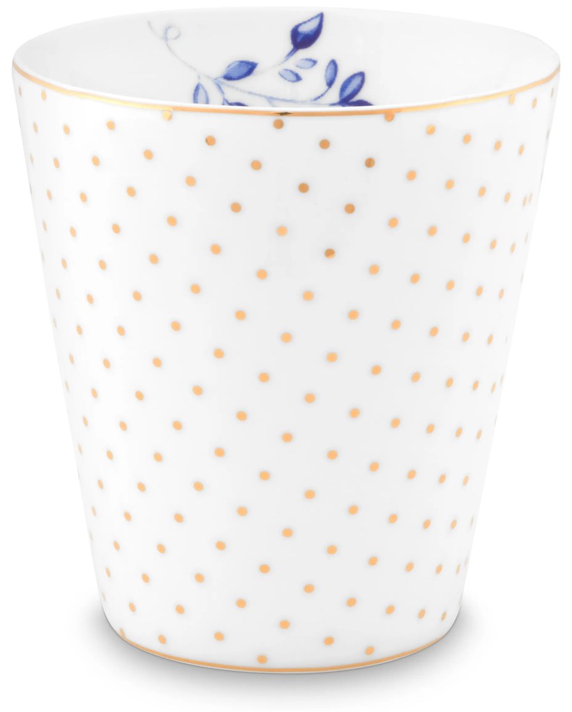 Pip Studio Royal hrnek bez ucha 230ml, bílo-modrý