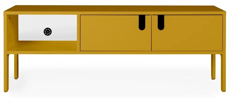 Žlutá TV komoda Tenzo Uno, šířka 137 cm