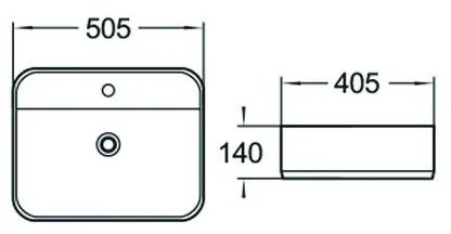 Keramické umyvadlo na desku Mexen Alba