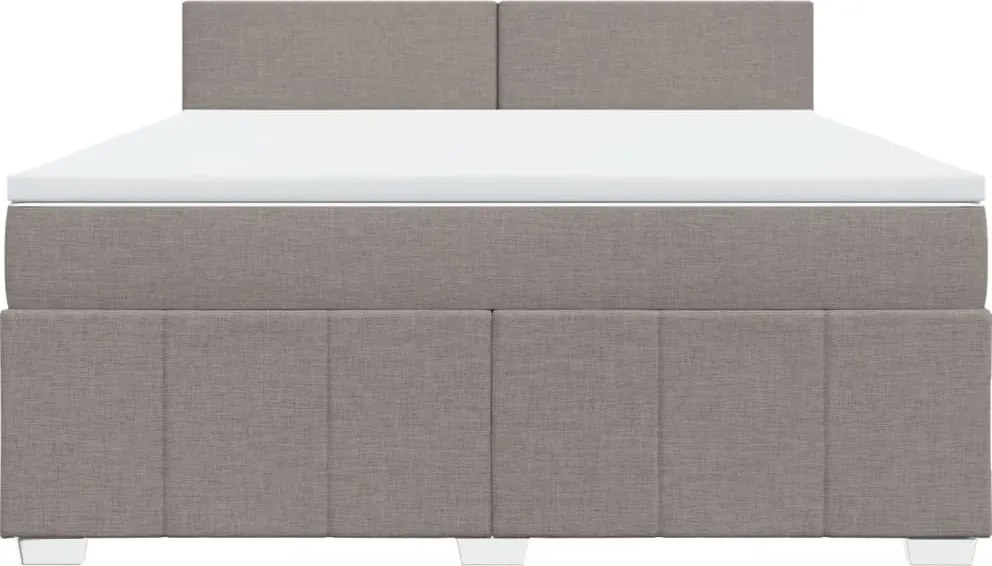 Box spring postel s matrací taupe 180x200 cm textil 3287144