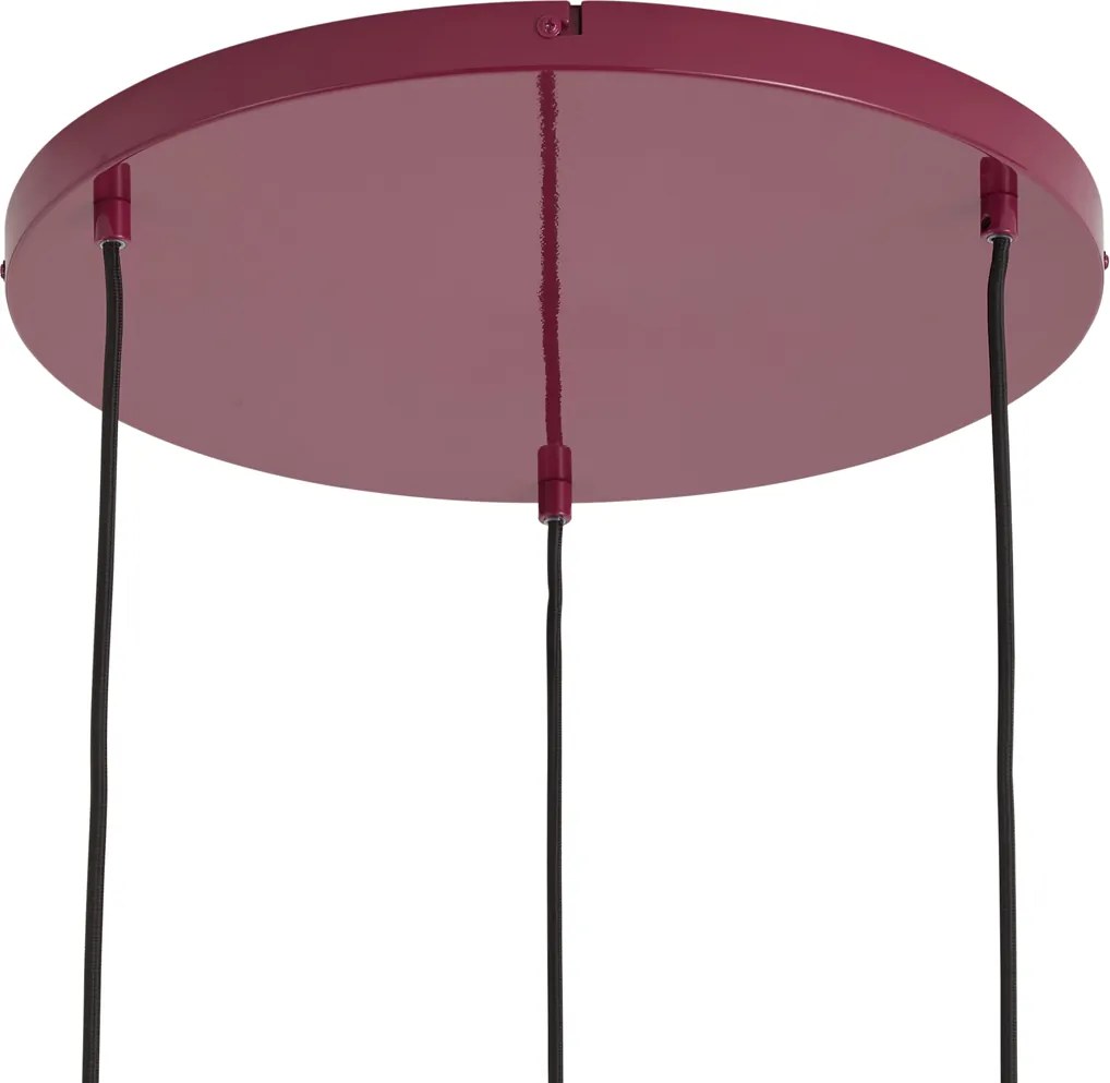 Retro Pendant Lamp Plum with Metal Shade 3-Light - Ophelia