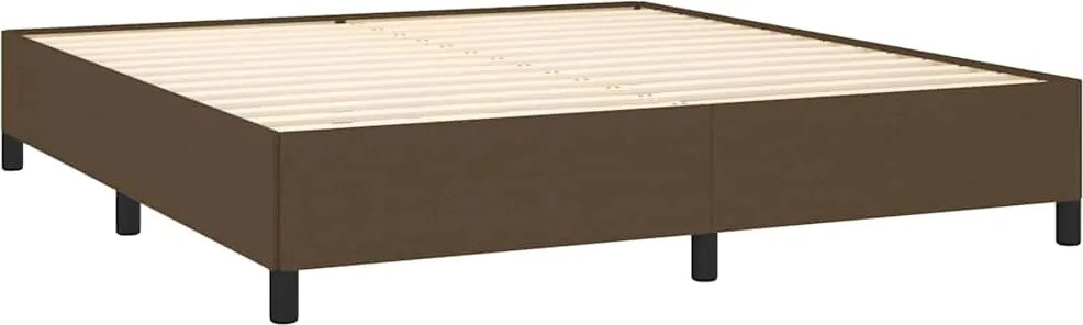 Box spring postel s matrací tmavě hnědá 180x200 cm textil 3128064