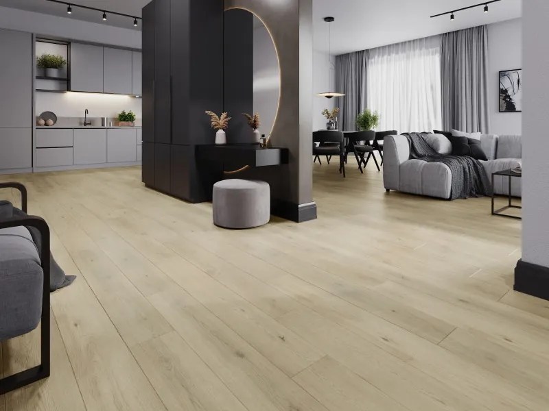 Mexen Calera vzorek vinylových panelů SPC 6,5 mm, podložka IXPE 1,5 mm, 4 V-drážka, Dub - F1020-S