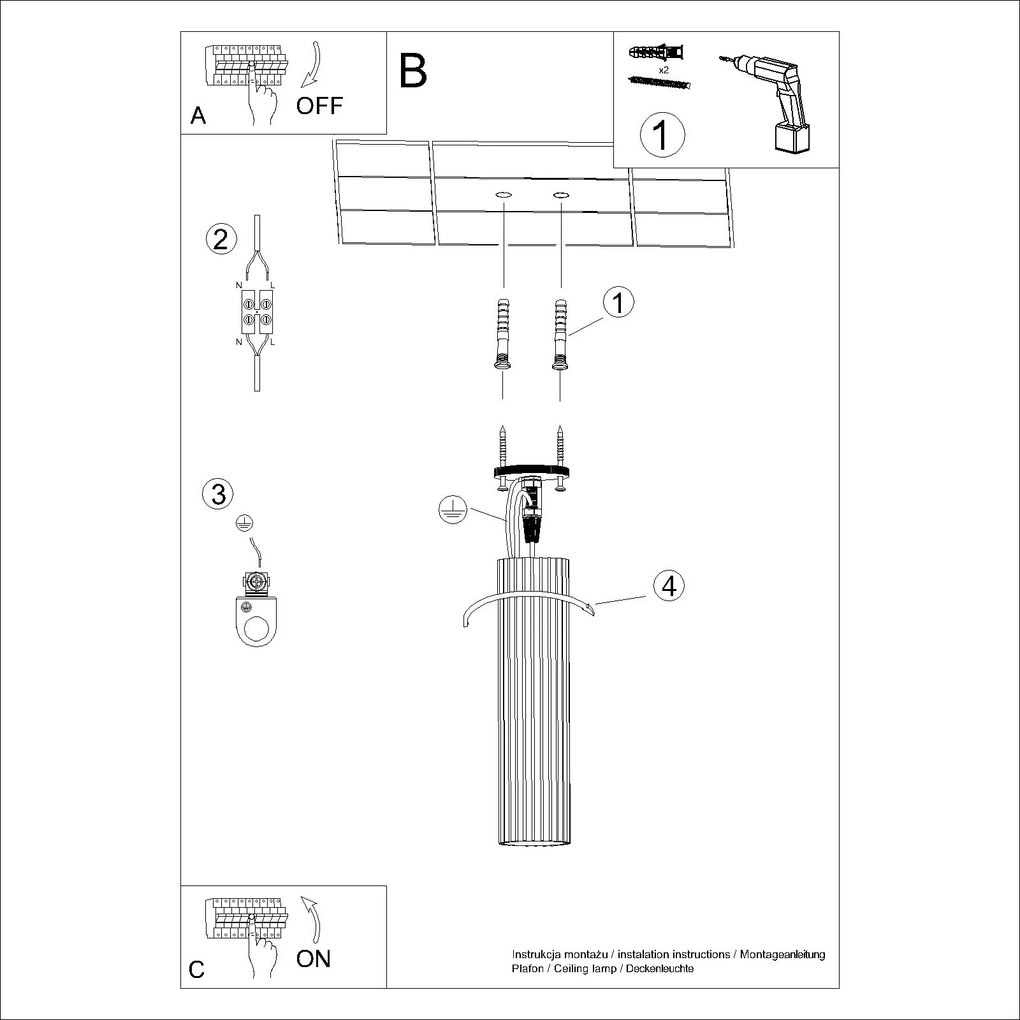 Stropní svítidlo Karbon, 1x tmavěbéžové hliníkové stínítko, (40 cm)