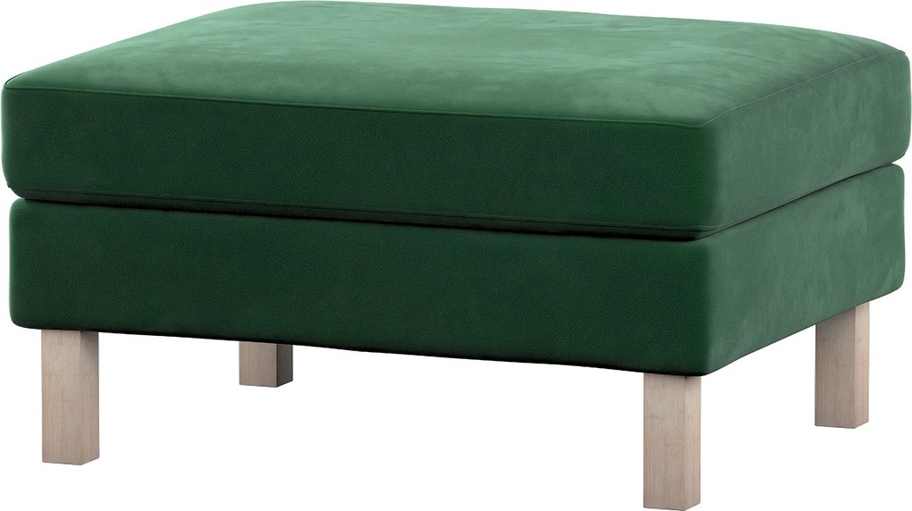 Potah na podnožku IKEA Karlstad barva zelená látka lesklé, sametová