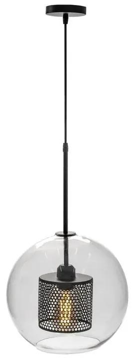 Toolight - Závěsná stropní lampa Glass Loft - černá - APP559-1CP