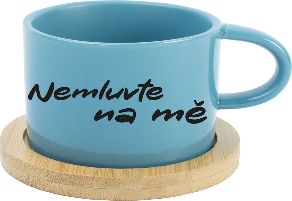 NEMLUVTE NA MĚ - modrý hrníček makronka 200 ml