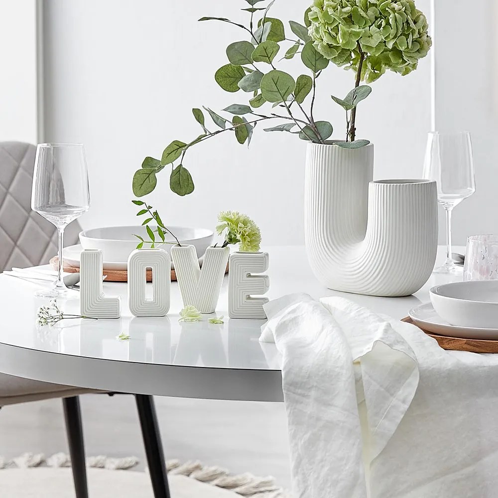 TUBE Váza rýhovaná 23 cm
