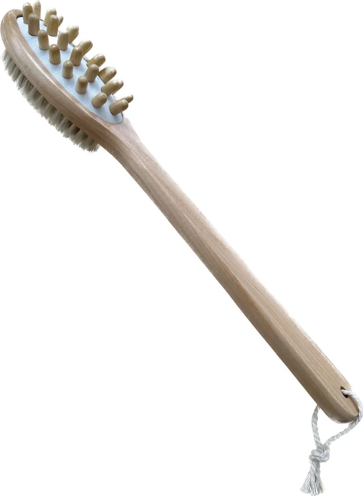 Oboustranný masážní kartáč s rukojetí