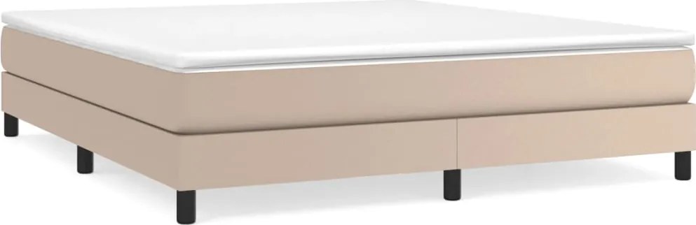 Box spring postel s matrací cappuccino 160x200 cm umělá kůže 3144272