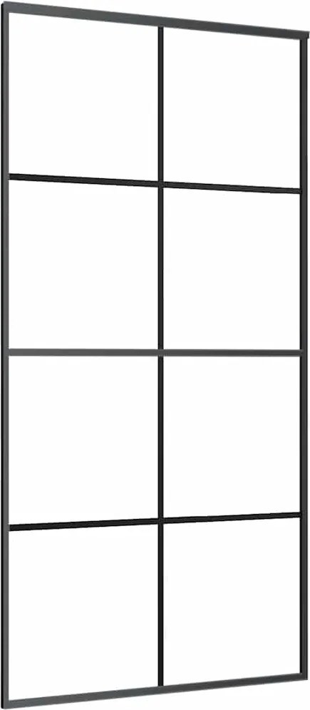 Posuvné dveře s kováním 102,5 x 205 cm ESG sklo a hliník 3332903