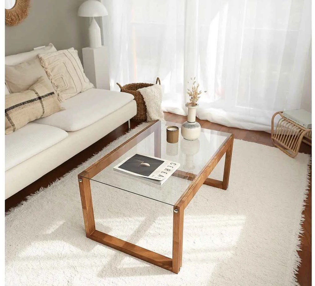 Designový konferenční stolek Vaidehi 85 cm dřevěný