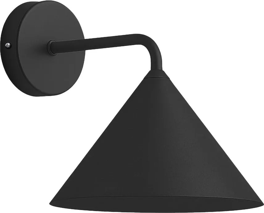 Nástěnné svítidlo Capital, 1x černé kovové stínítko, (fi 21cm), b