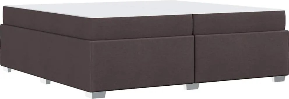 Rám postele s matrací Tmavě hnědá 200 x 200 cm textil 3399211