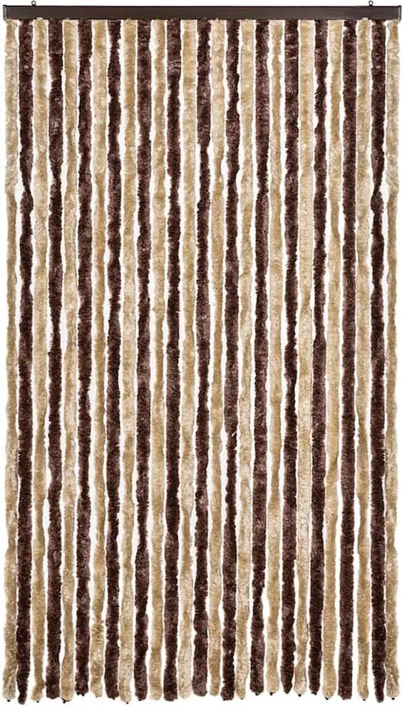 Závěs proti hmyzu béžový a světle hnědý 118x220 cm Chenille 315122