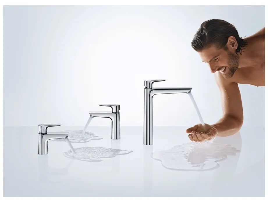 Hansgrohe Talis E, páková umyvadlová baterie 110 LowFlow 3,5 l/min s odtokovou soupravou s táhlem, chromová, 71715000