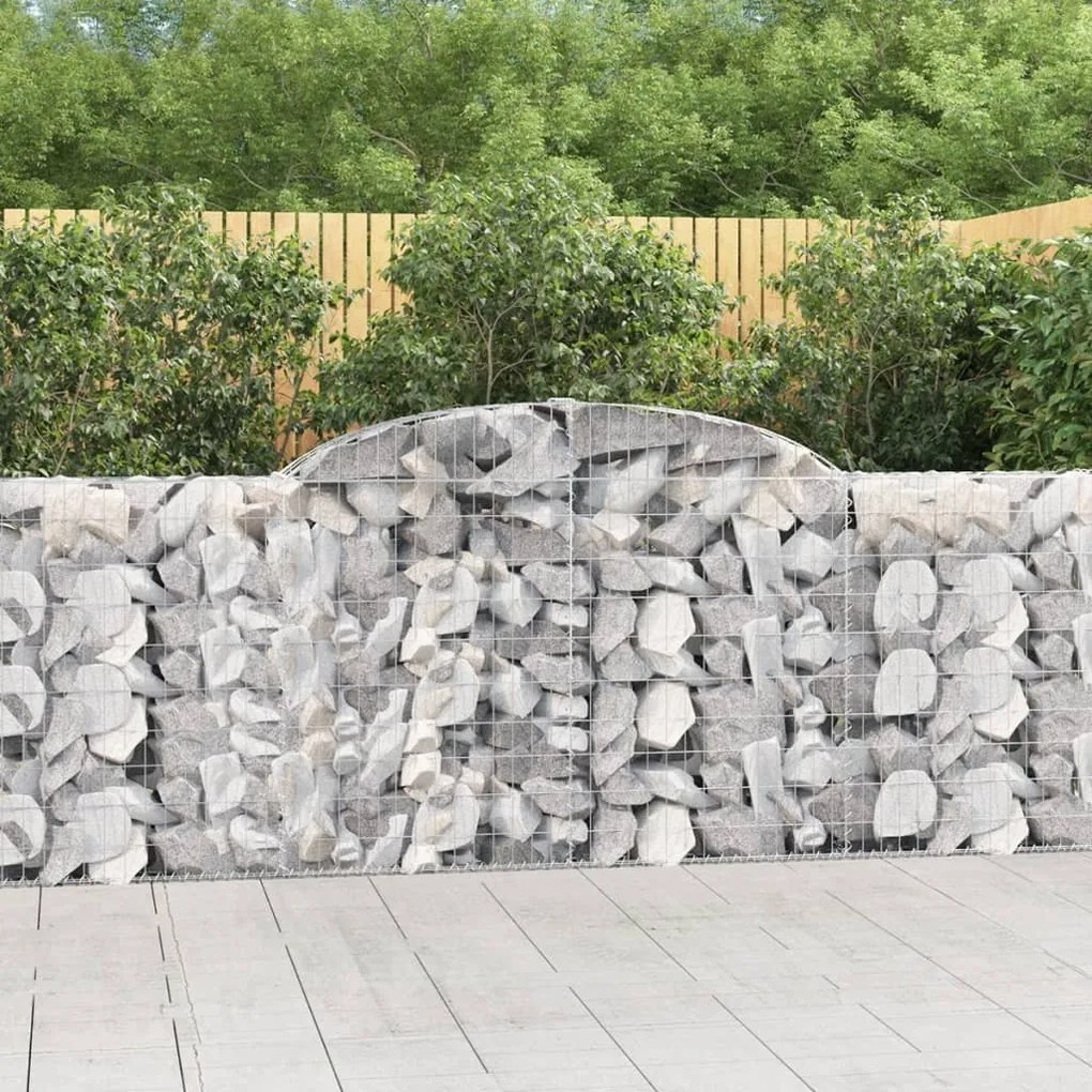 Klenuté gabionové koše 12ks 300x30x100/120cm pozinkované železo 3146531