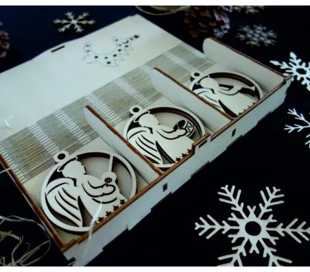 Vánoční ozdoby ze dřeva a plastu, vánoční dekorace dřevěné, dřevěné doplňky PR0118-Christmas decorations