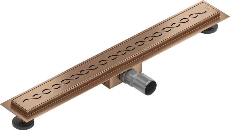Mexen Flat, lineární podlahový žlab 70 cm, M18, měděná matná, 1C23070-15