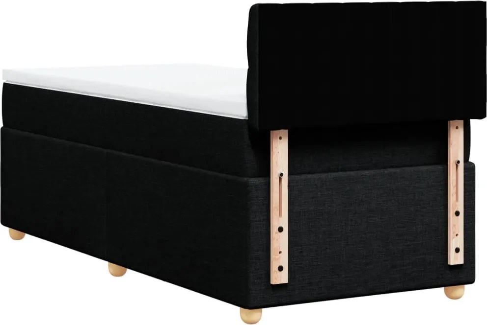 Box spring postel s matrací černá 90x190 cm textil 3286544