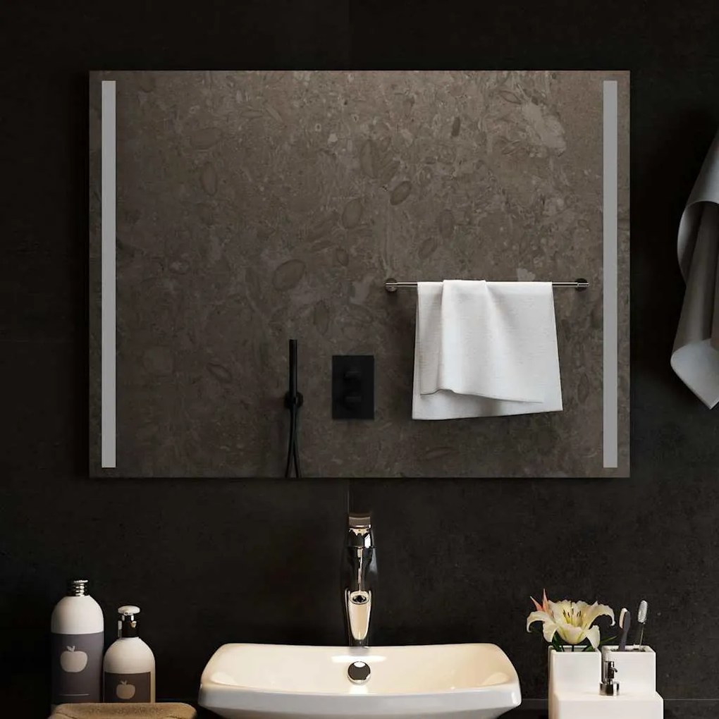 Koupelnové zrcadlo s LED osvětlením 80 x 60 cm 151749