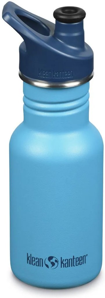 Dětská nerezová lahev Klean Kanteen Narrow w/Kid Sport Cap – modrá 355 ml