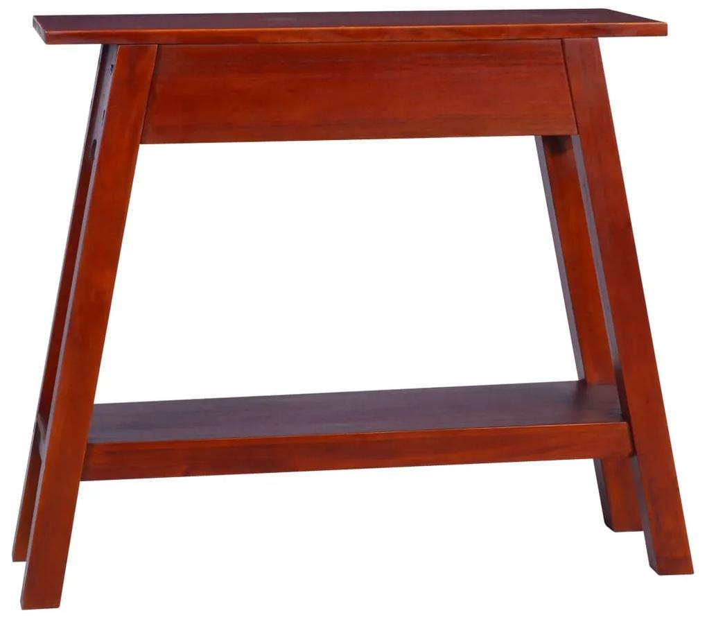 Konzolový stolek Wattes - 90x30x75 cm - masivní mahagon | klasicky hnědý