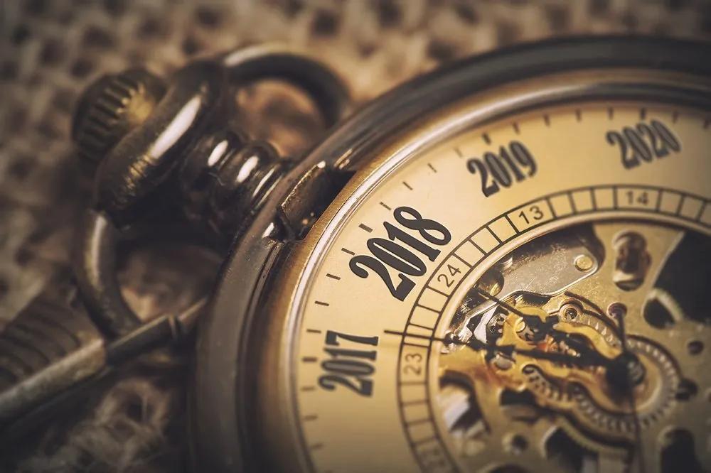 Fototapeta vintage kapesní hodinky - 150x100 cm