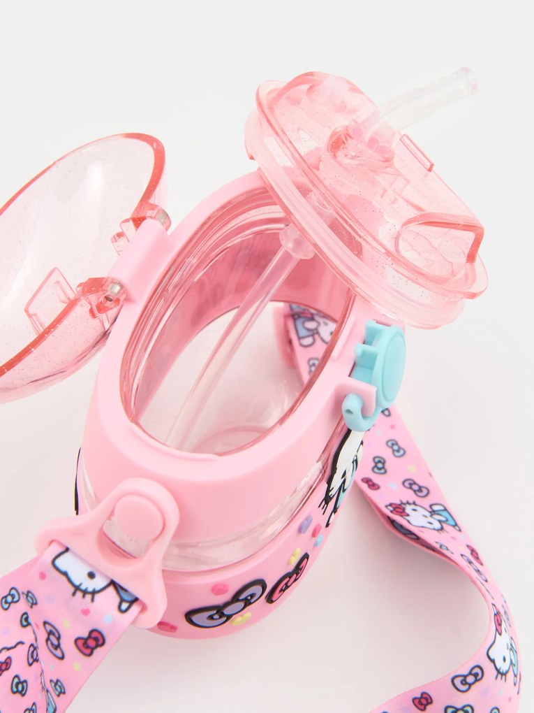 Sinsay - Láhev na pití s držadlem a brčkem Hello Kitty - vícebarevná