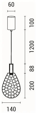 LED Lustr na lanku PERFORATO LED/6,3W/230V 3000K lesklý chrom pr. 14 cm