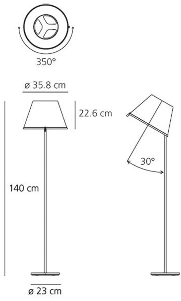 Artemide Choose stojací lampa bílá/chrom