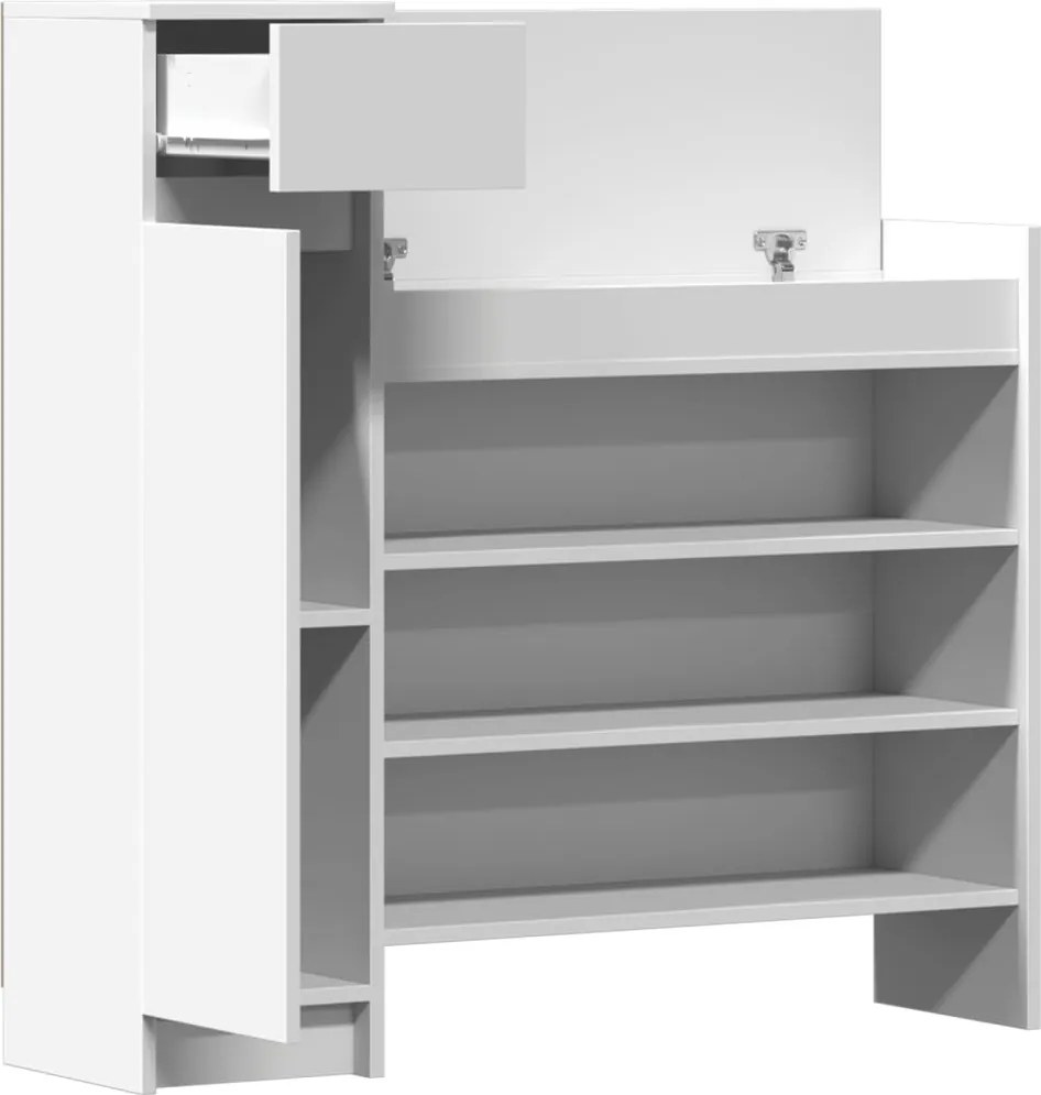 vidaXL Botník 100,5 x 28 x 100 cm kompozitní dřevo [840425] Barva: Betonová šedá