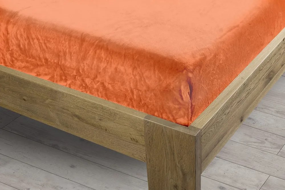 Homeville prostěradlo mikroplyš 90x200 cm oranžová