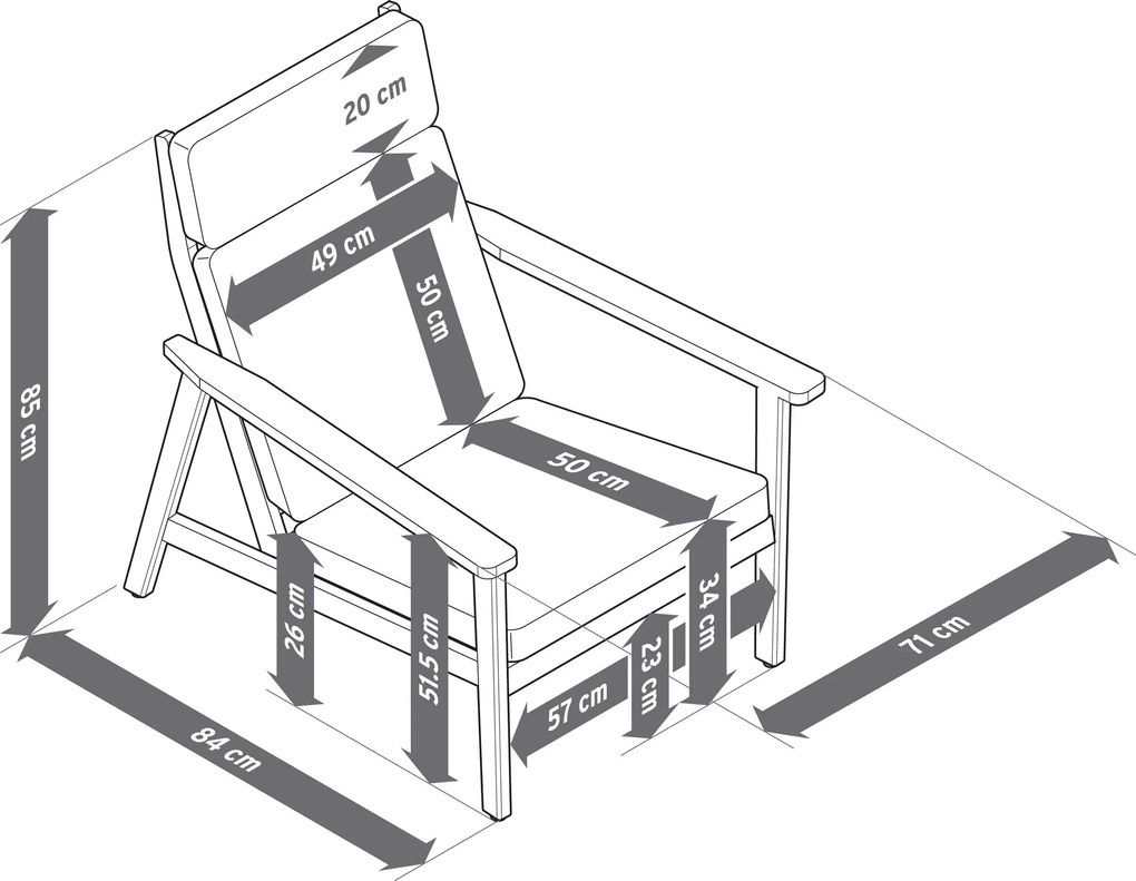 Tchibo - Pohodlné zahradní křeslo s vysokým opěradlem včetně podnožky - barva: béžová