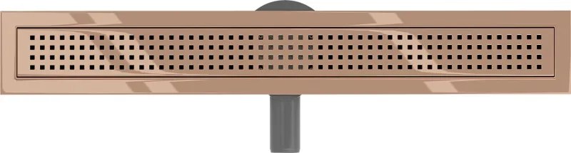 Mexen Flat 360° M08 otočný liniový odtok 50 cm, růžové zlato - 1625050-40