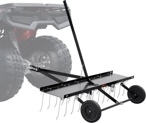 Vlek za odhrnovač trávy 121,9 cm hrábě na pro ATV nebo sekačku 24 prstů