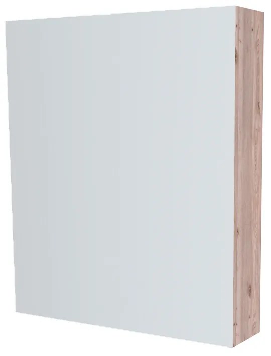 Mereo, Mereo Koupelnová zrcadlová skříňka 60 cm, galerka, 1x dvířka levá, Multidecor, Dub Nelson, MER-CN798G61DNLS