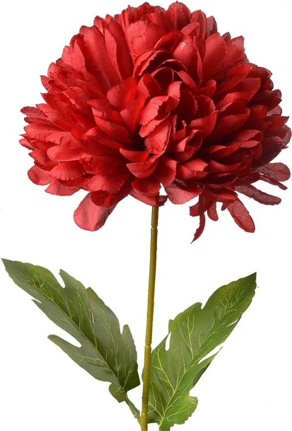 Dekorace umělá květina s červeným květem - 15*15*80 cm