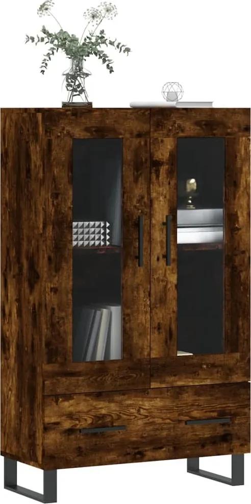 vidaXL Skříň highboard 69,5 x 31 x 115 cm kompozitní dřevo [828329] Barva: hnědý dub