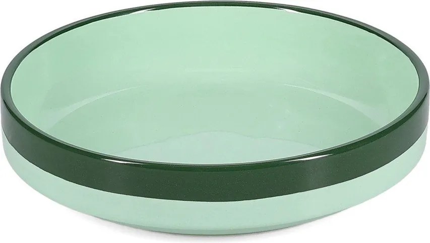 Zelený hluboký talíř z kameniny ø 21 cm Duo – ONA