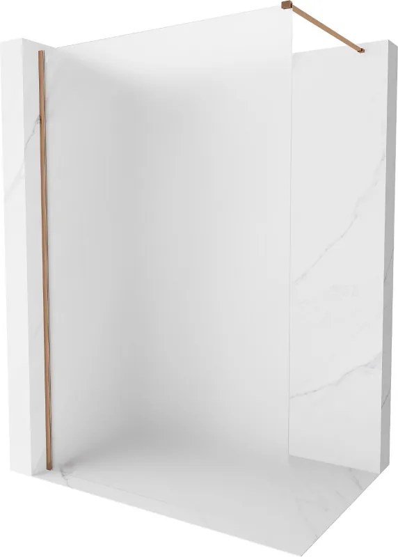 Mexen, Mexen Kioto-X sprchová stěna 120 x 200 cm, matná 10 mm, růžové zlato - 800-120-101-60-30-X