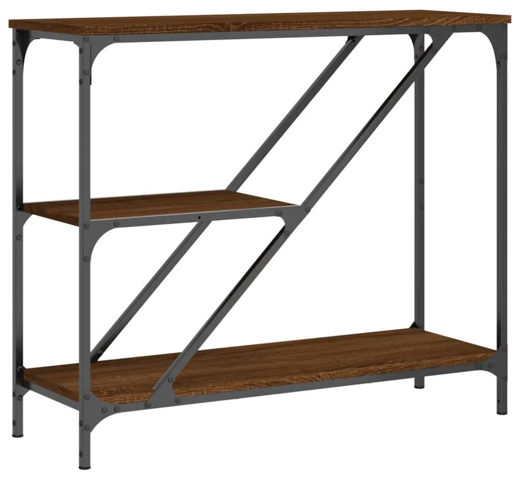 vidaXL Konzolový stolek hnědý dub 88,5 x 30 x 75 cm kompozitní dřevo