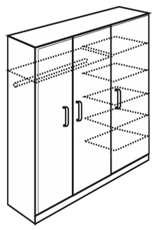 Idea IDEA Skříň JUMBO třídveřová 316 bílá