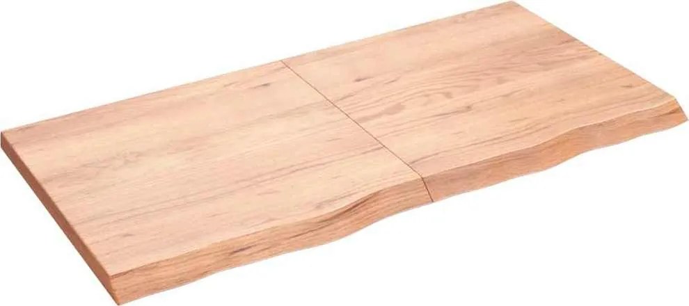 vidaXL Stolní deska 120x60x(2-4)cm ošetřený masivní dub [3156375] Barva: tmavě hnědá