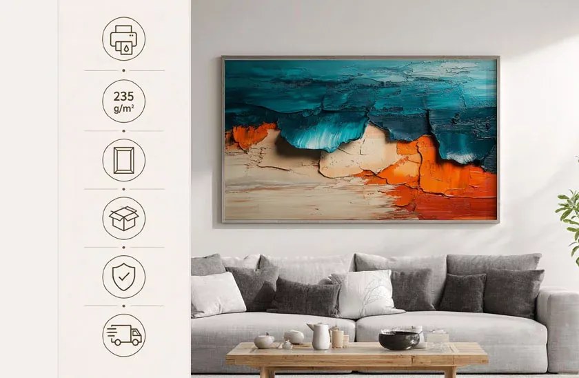 Barevný střet - obraz - Moderní abstrakce plná kontrastů 39A - 40 x 50 cm - 499 Kč