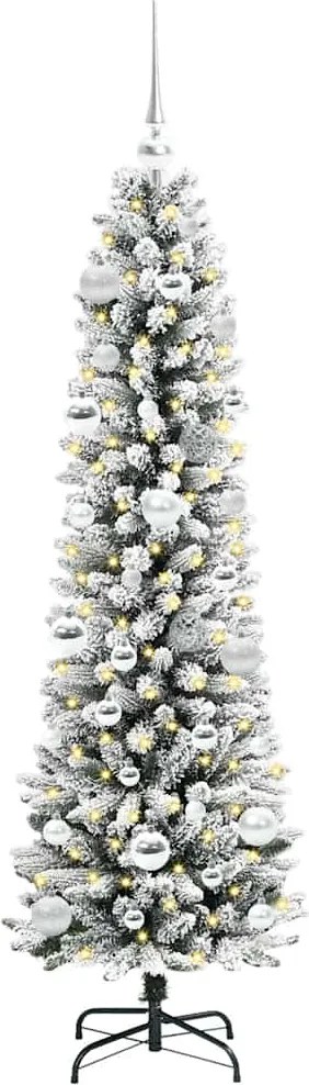 Umělý vánoční stromeček Bílá 150 cm PVC, kov a plast 3396098