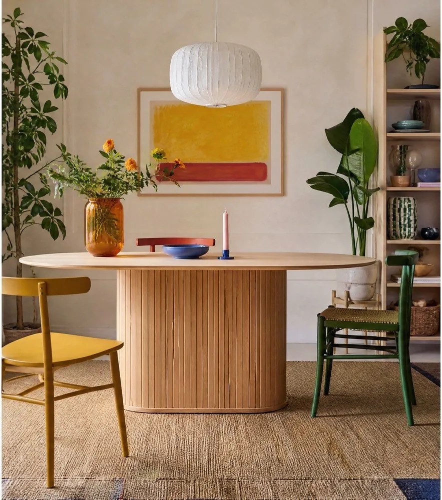 Jídelní stůl s deskou v dubovém dekoru 95x180 cm Nola – Unique Furniture
