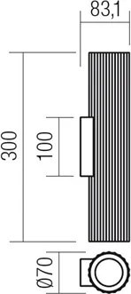 Redo group Redo Delphi, zlaté nástěnné svítidlo 2x7W GU10, ø7cm, výška 30cm