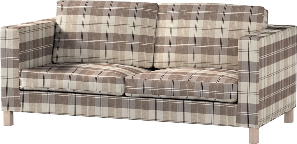 Potah na pohovku IKEA Karlanda rozkládací, krátký barva béžová látka pletený vzor, vzorované