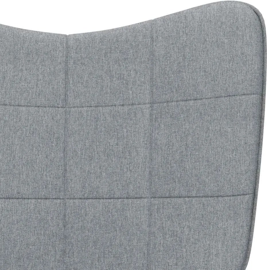 Relaxační křeslo světle šedé textil 327919